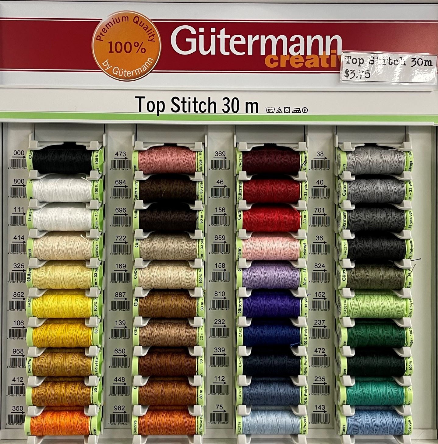 Top Stitch 30m Thread | Weft and Warp